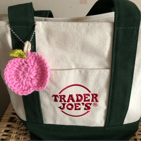 Accessories | 515 Handmade Pink Apple Crochet Keychain | Poshmark